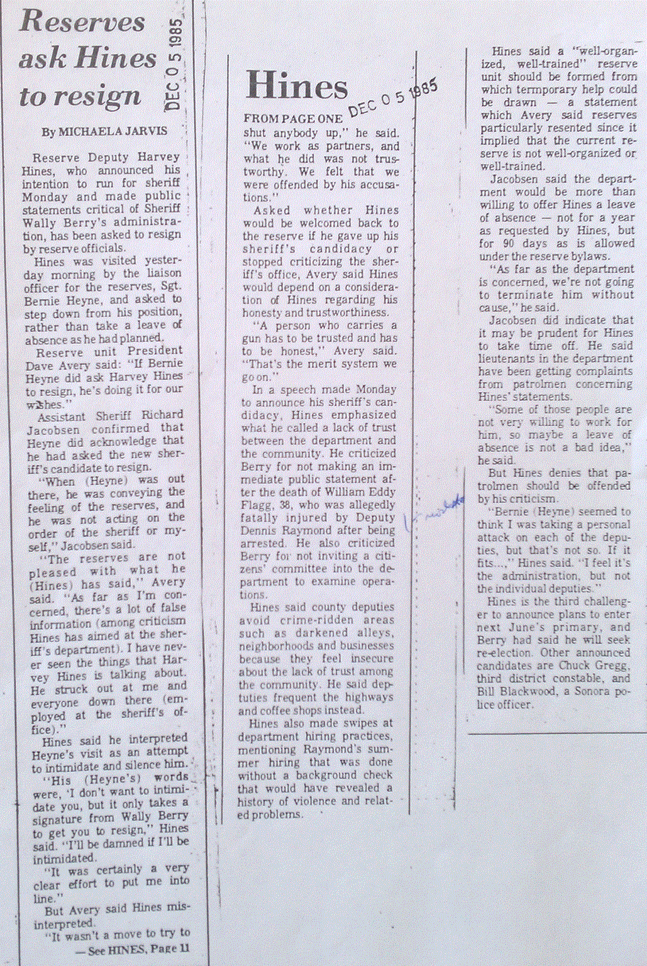 The Hines Incident - The Zodiac Killer -- Unsolved & Unforgotten